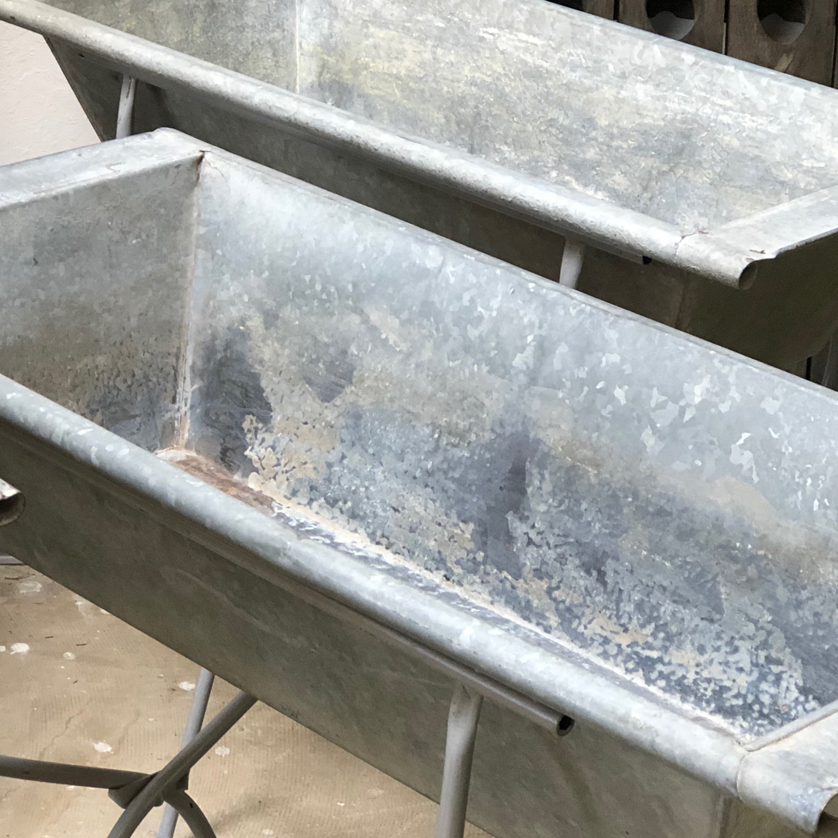 Vintage Zinc Troughs with Stands (Gray) | SB Trading Co | Curated Home ...